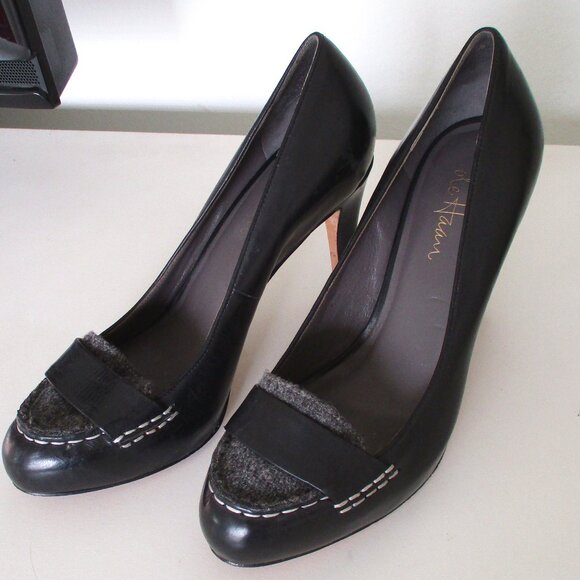 Cole Haan | Shoes | Cole Haan Nike Air Womens Black Leather 5 Platform ...
